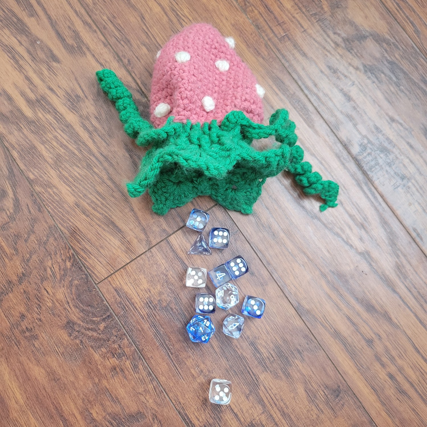 Crochet Drawstring Strawberry Dice Bag – Free Patterns by ...